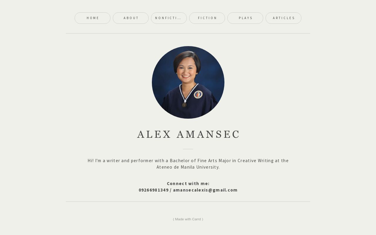 Alex Amansec // A Portfolio